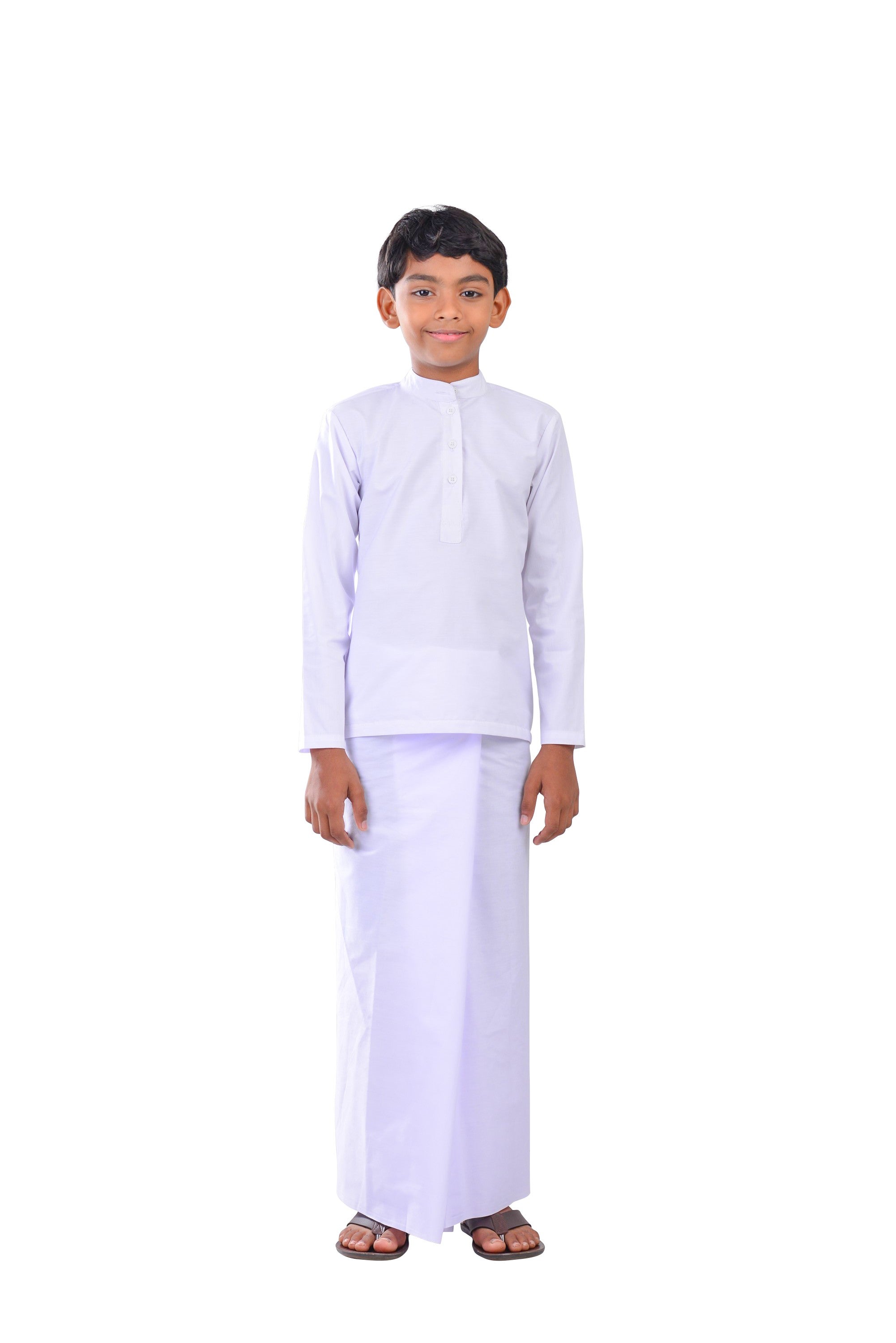 Traditional Sri Lankan National Suit for Boys ( White Long Sleeved ...