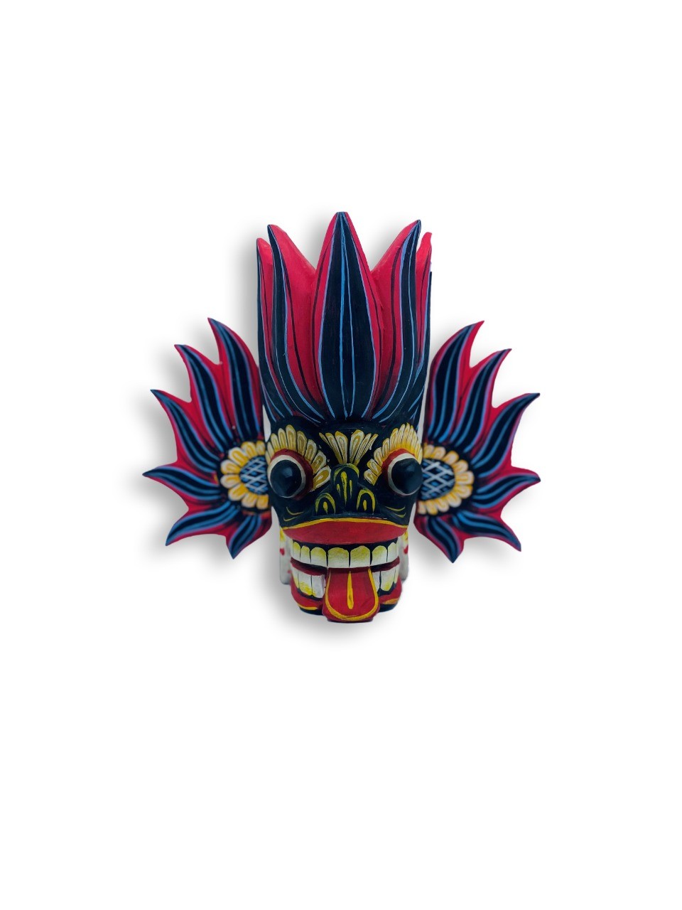 Traditional Handmade Sri Lankan Wooden Mask / Gini Raksha Mask 8 ...