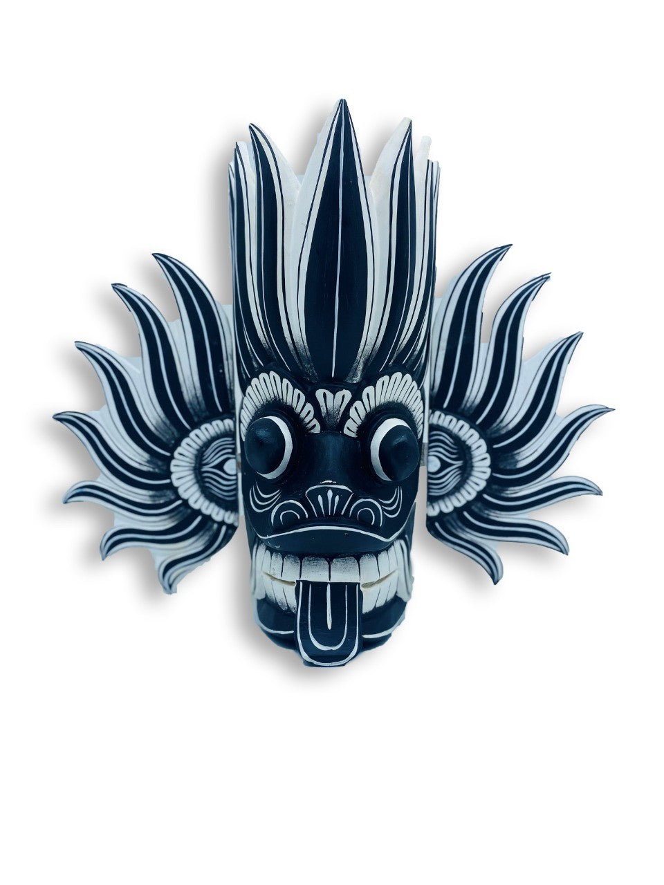 Traditional Handmade Sri Lankan Wooden Mask / Gini Raksha Mask 10 ...