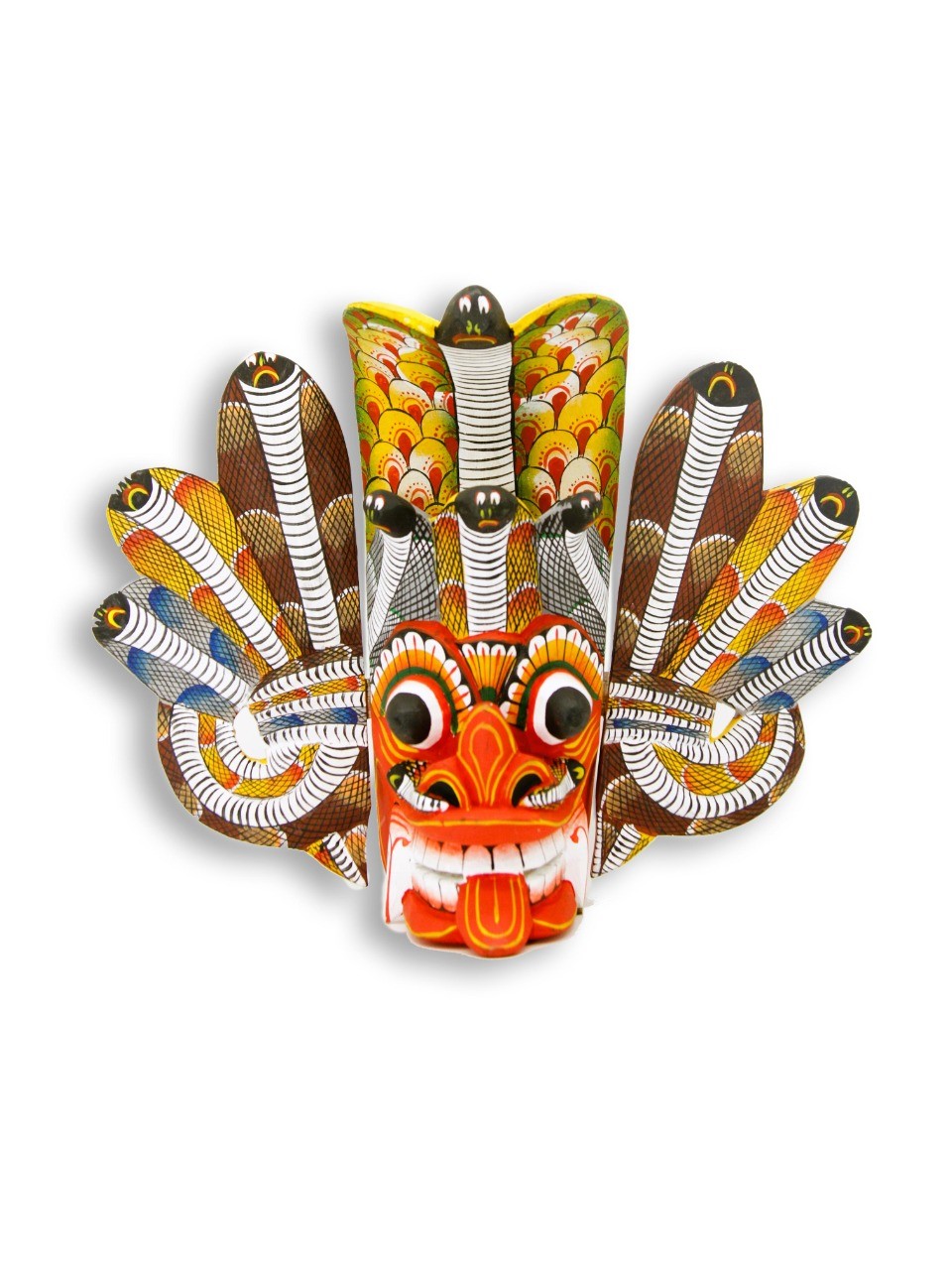 Traditional Handmade Sri Lankan Wooden Mask / Naga Raksha Mask 10 ...