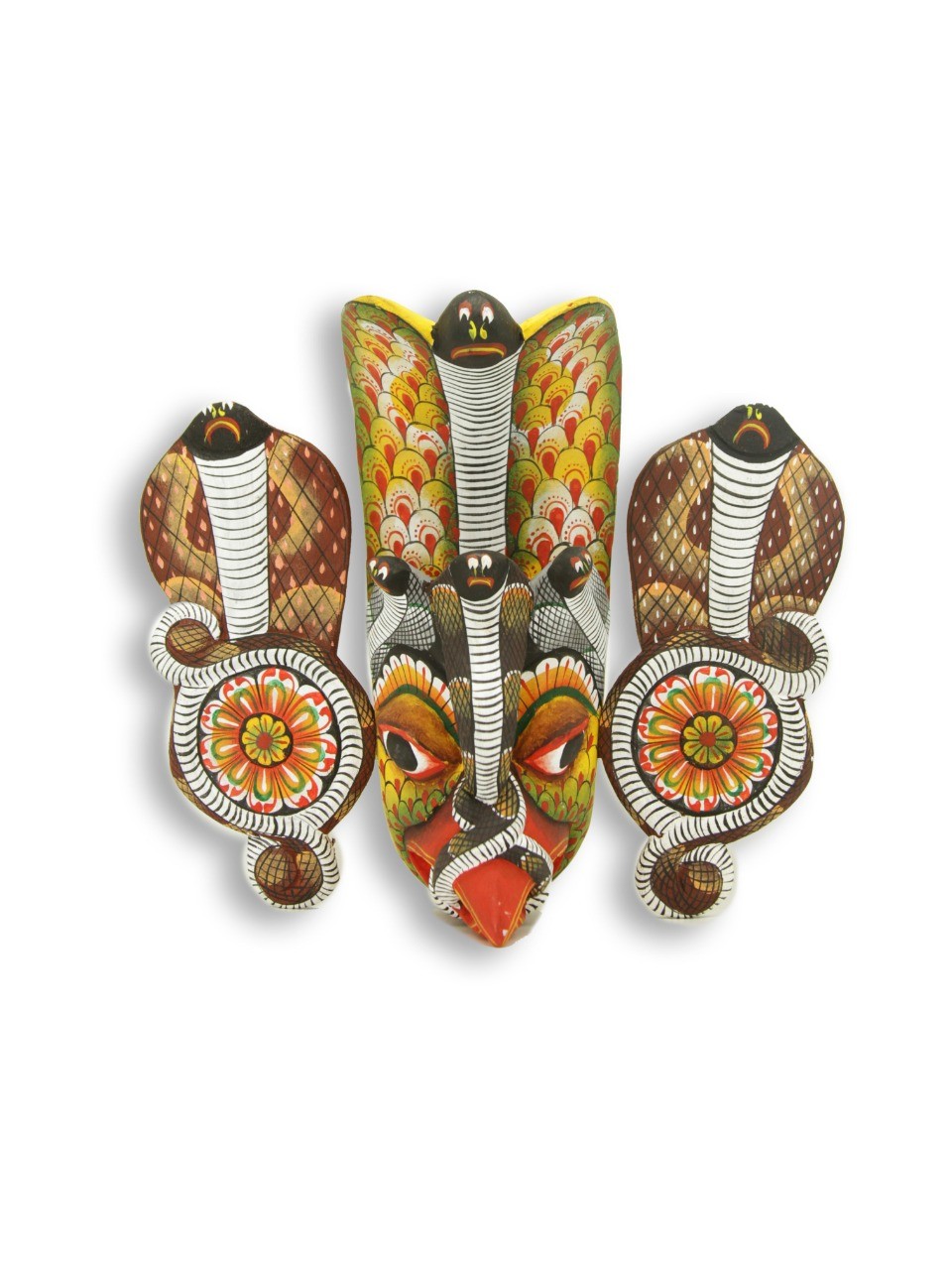 Traditional Handmade Sri Lankan Wooden Mask / Gurulu Raksha Mask 10 ...