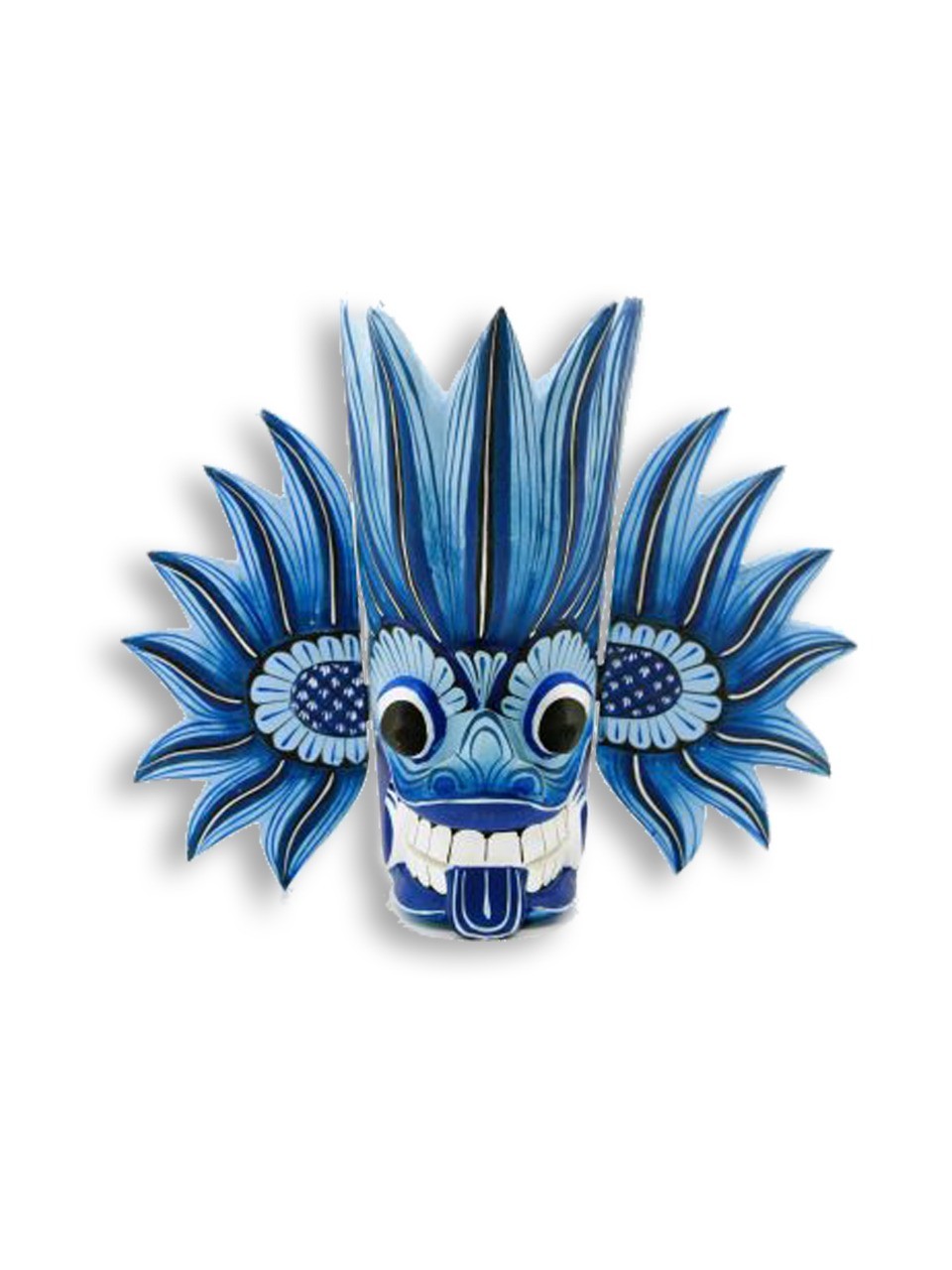 Traditional Handmade Sri Lankan Wooden Mask / Gini Raksha Mask 10 ...