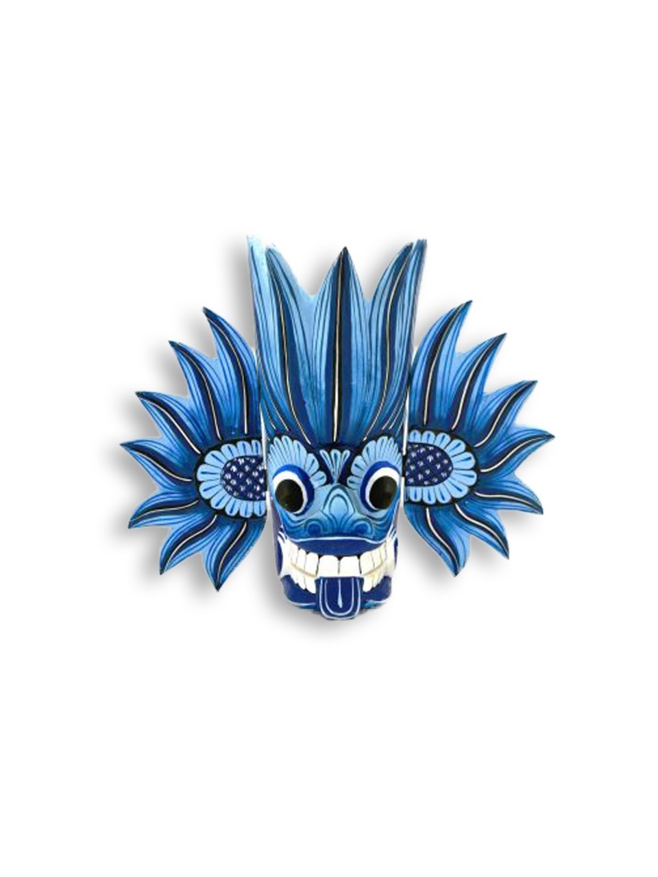 Traditional Handmade Sri Lankan Wooden Mask / Gini Raksha Mask 8 ...